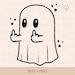 Ghost Middle Finger Png, Ghost Cricut Cut File, Funny Halloween Png ...