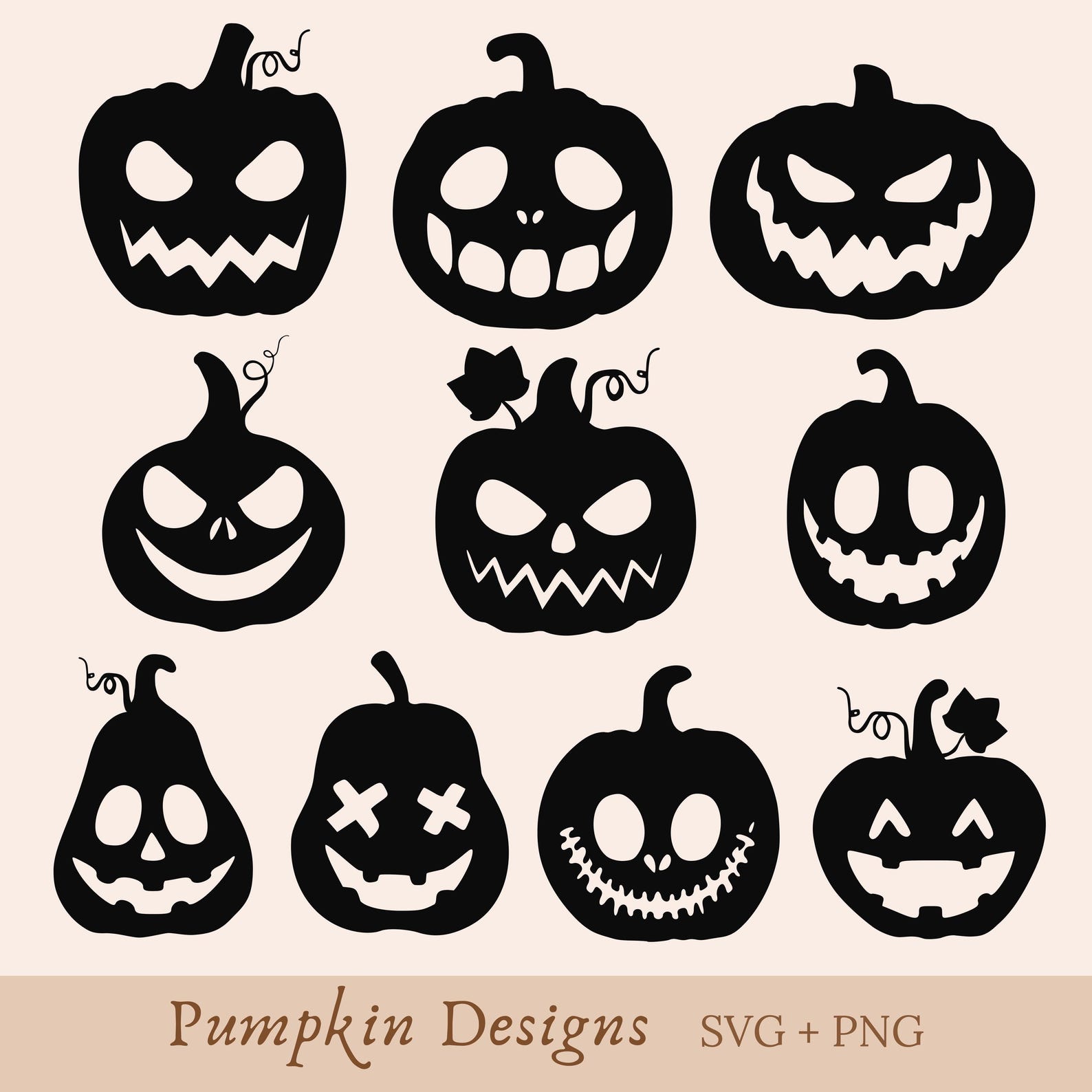 Pumpkin Face Svg, Pumpkin Carving Clipart, Pumpkin Halloween Cricut ...