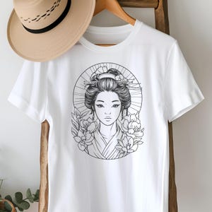 Geisha Japanese Svg Cut File, Geisha Tattoo Design Svg, Geisha Sakura ...
