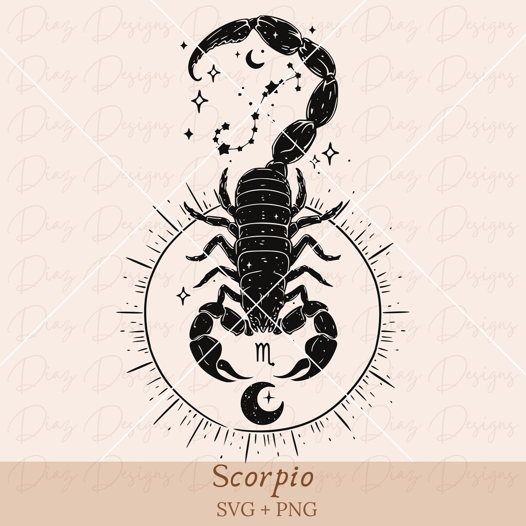 Scorpio Zodiac Symbol Svg, Scorpio Horoscope Svg, Scorpio Sign Clipart ...