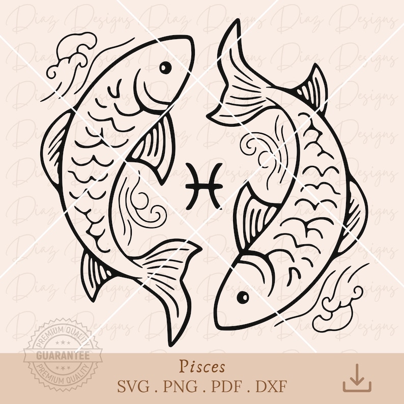 Pisces Zodiac Sign Svg, Pisces Horoscope Png, Pisces Symbol Svg, Pisces ...
