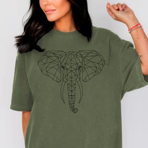 Geometric Elephant Svg, Geometric Animal Svg, Elephant Face Cut File ...