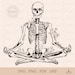Skeleton Yoga Pose Svg, Skull Lotus Pose Clipart, Meditation Skeleton ...