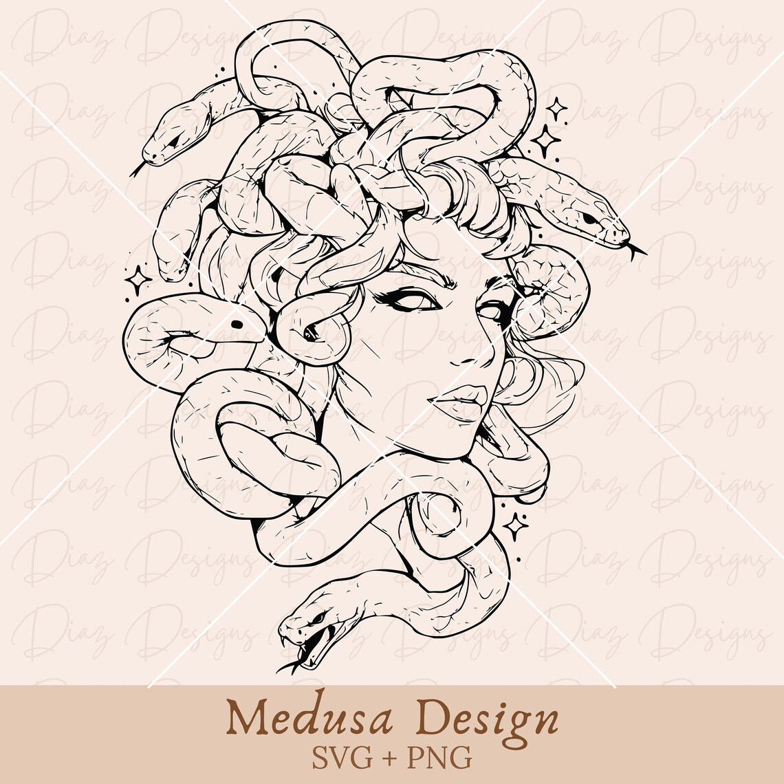 Medusa Svg File, Medusa Png, Medusa Tattoo Svg, Medusa Vector, Greek Mythology Svg, Medusa Head ...