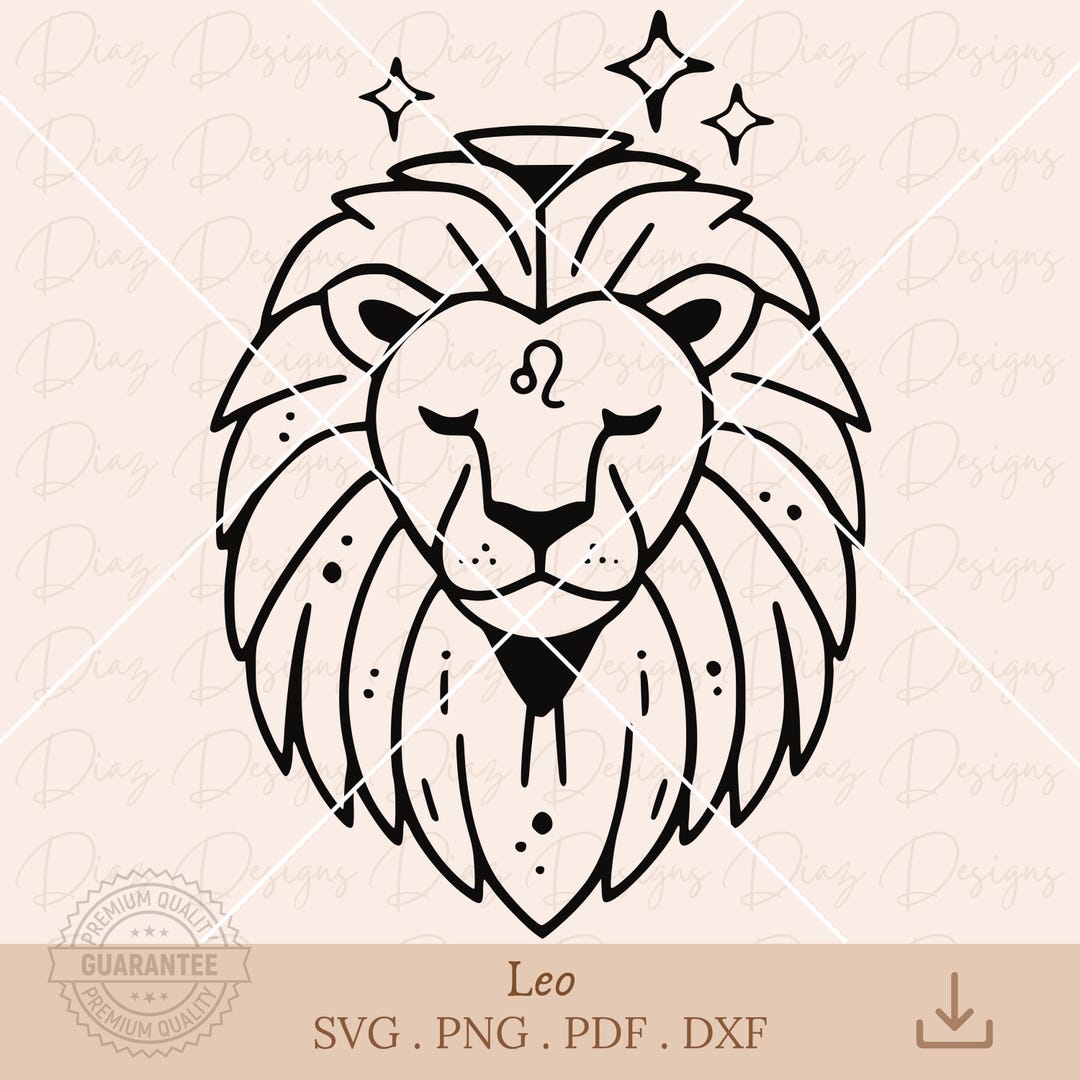 Leo Zodiac Symbol Svg, Leo Horoscope Sign Png, Astrology Sign Svg, Leo ...