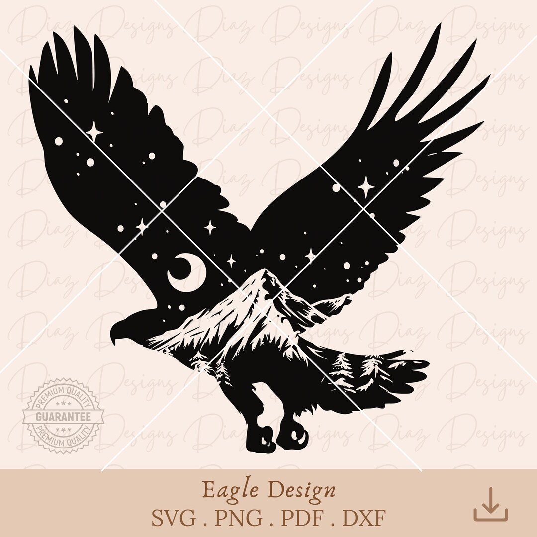 Eagle Silhouette Svg, Flying Eagle Svg, Eagle Png, Bald Eagle Cut File ...
