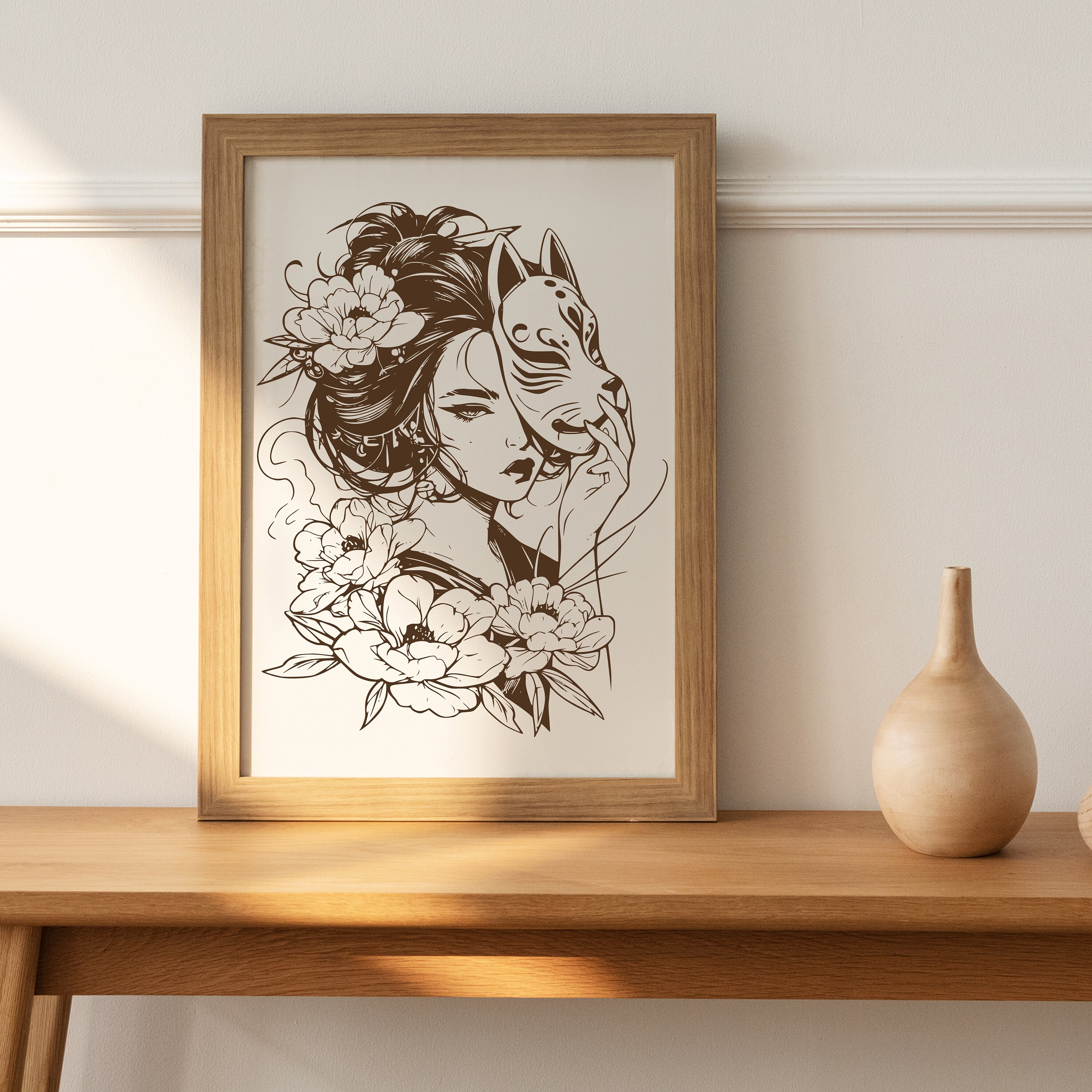 Geisha Svg Cut File, Japanese Geisha Png, Geisha Clipart, Geisha ...