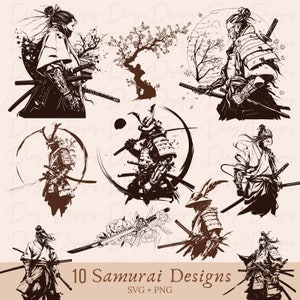 Japanese Samurai Svg, Samurai Png Cut File, Samurai Clipart, Japanese ...