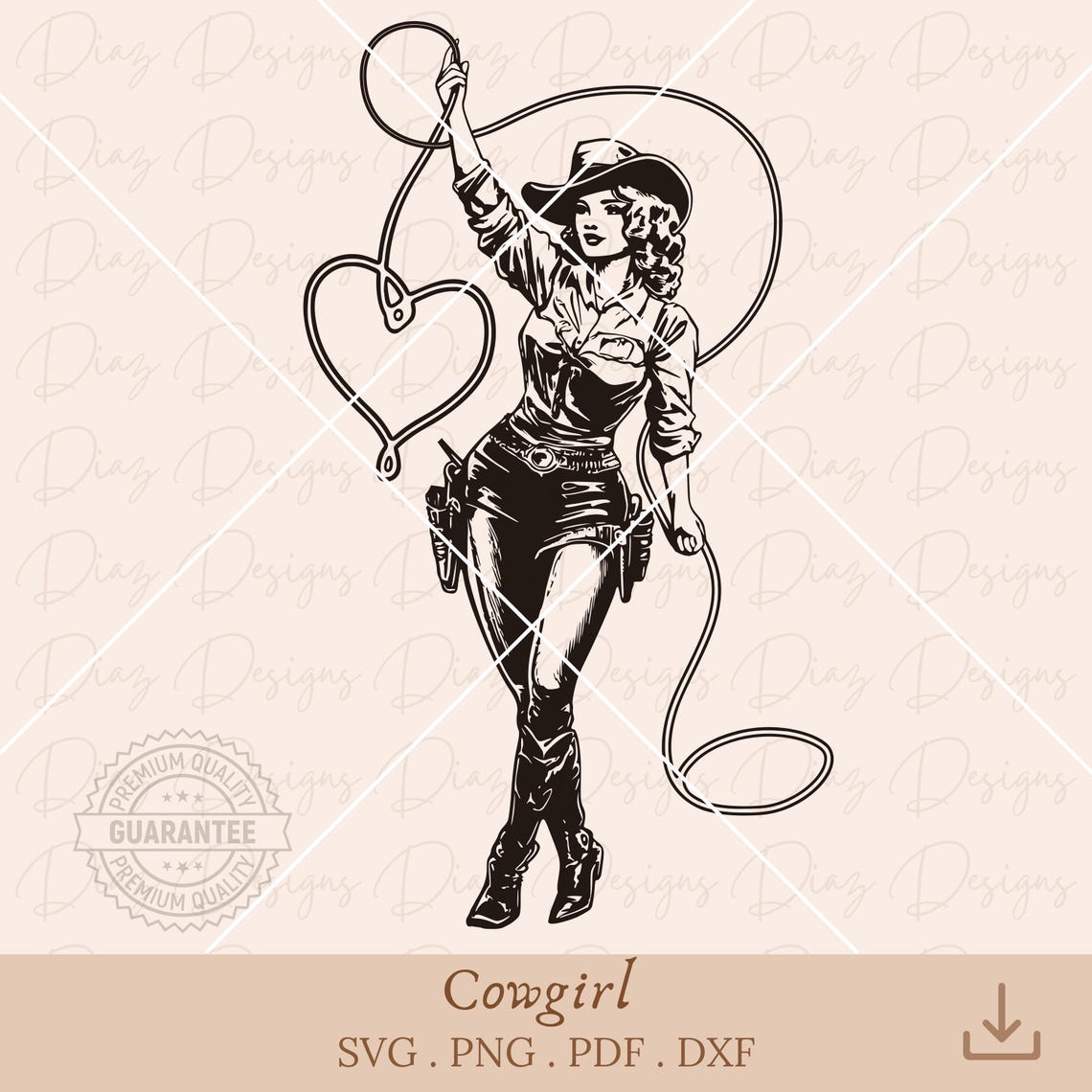 Cowgirl Lasso Retro Svg, Pin up Western Png, Beautiful Lady Svg ...