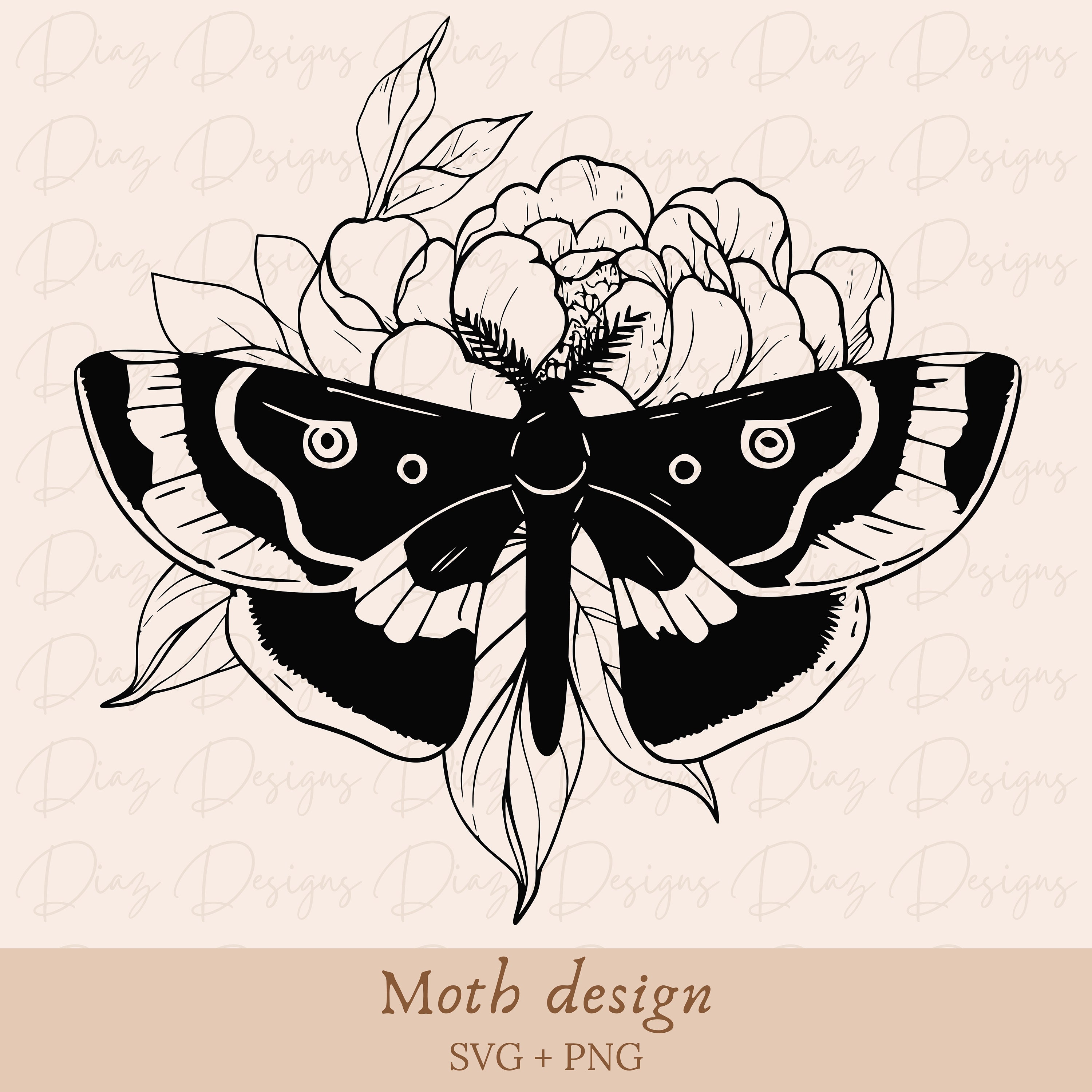 Floral Moth Svg, Celestial Moth Svg, Mystical Moth Svg, Witch Moth Png ...