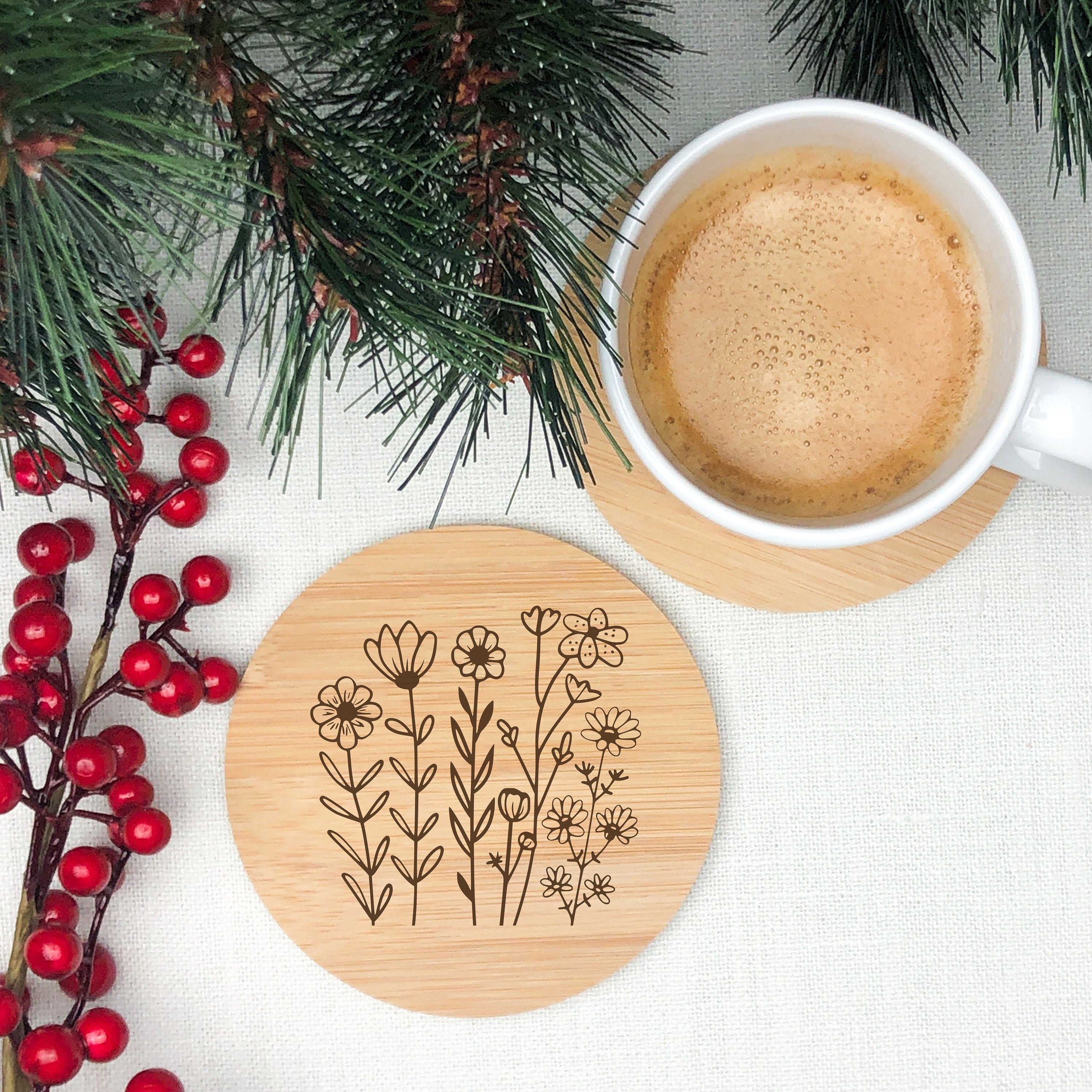 Wildflower Border Svg, Row of Flowers Svg, Flower Field Svg, Botanical ...