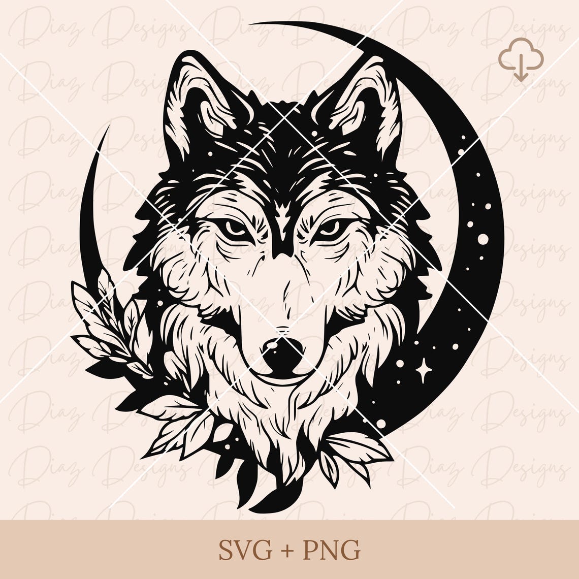 Wolf Face Clipart, Wolf Head Png, Wolf Cricut, Wolf Mystical Cut File ...