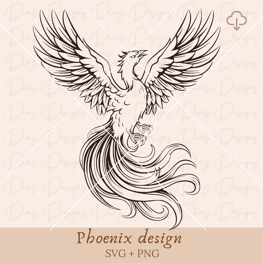 Phoenix Bird Svg, Phoenix Tattoo Vector, Phoenix Png, Phoenix Cricut ...