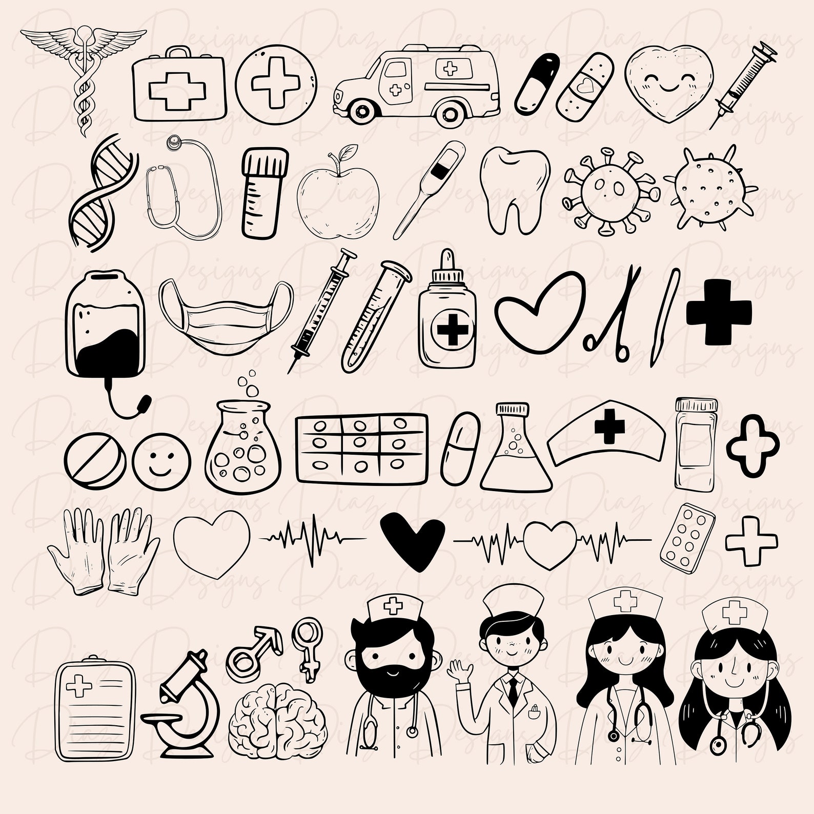 Nurse Svg Bundle, Doctor Svg, Nurse Life Svg, Healthcare Svg, Medical ...