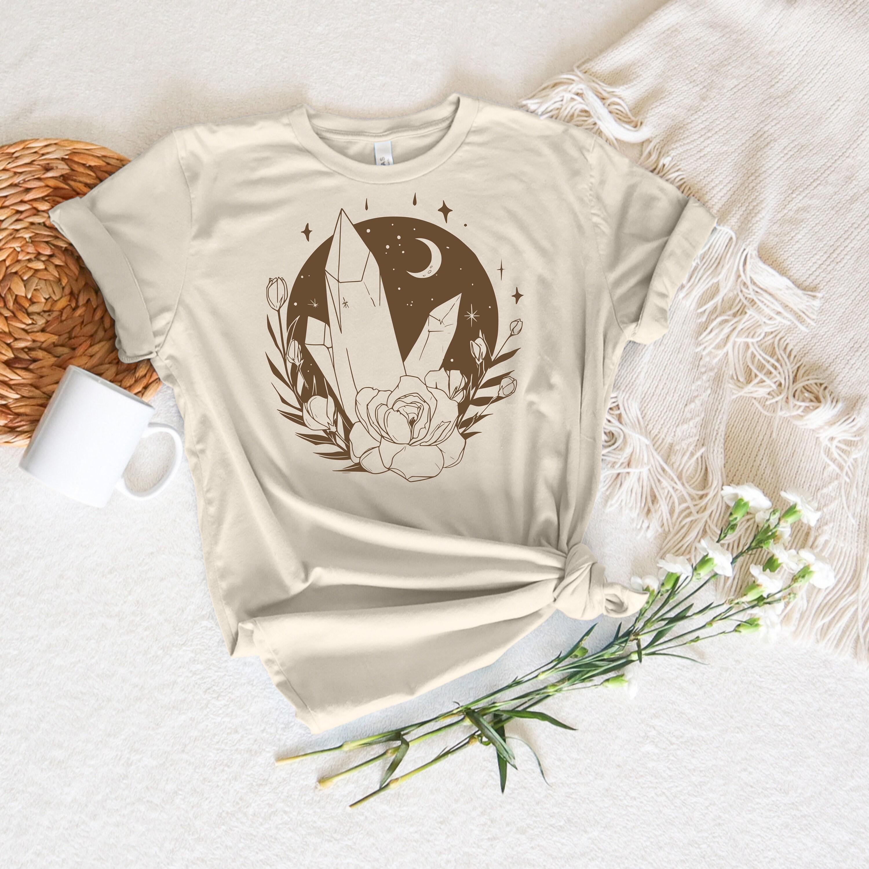 Crystal Svg Bundle, Magic Crystals Svg, Crystal Moon Svg, Floral ...