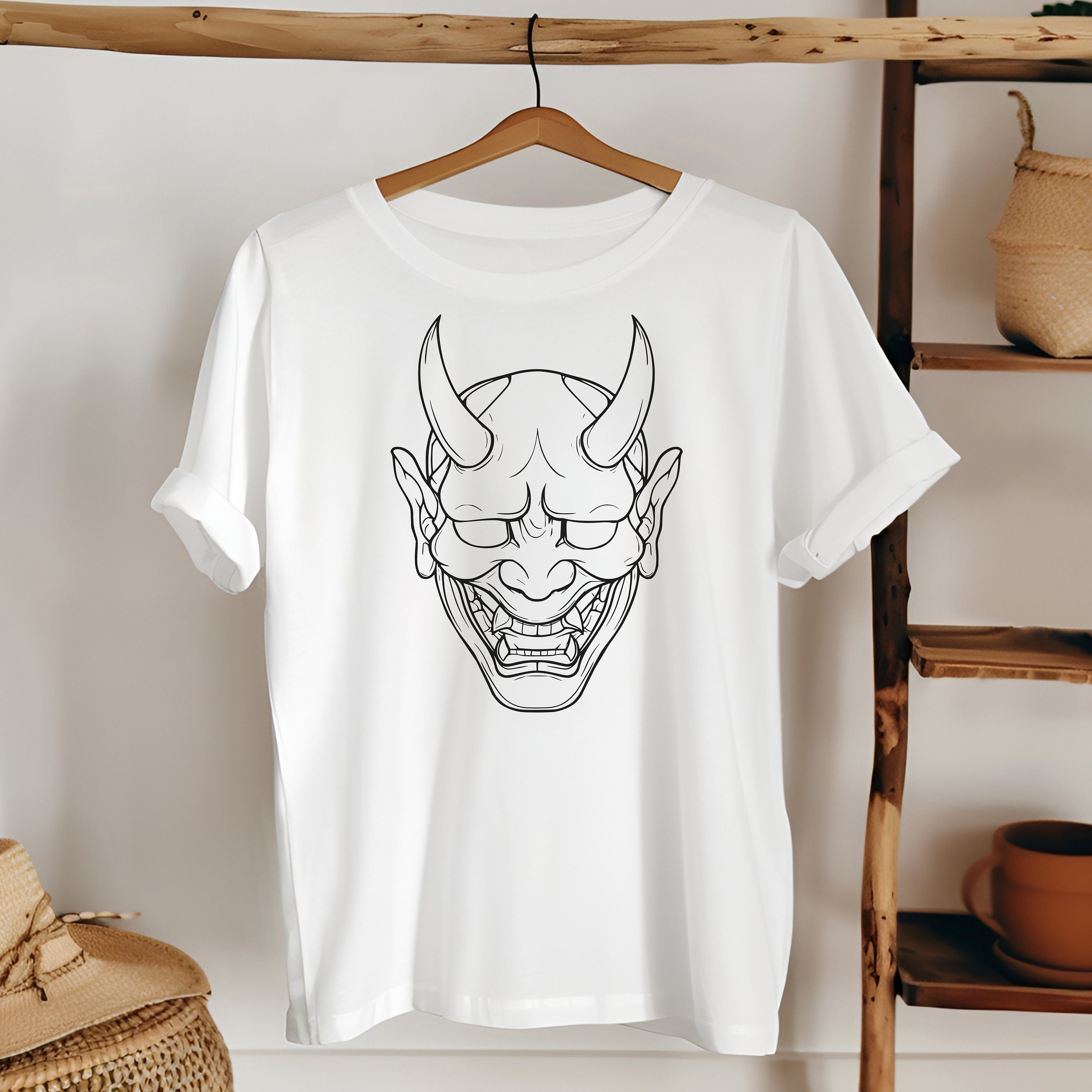 Oni Mask Svg, Japanese Mask Svg, Hannya Mask Svg, Oni Mask Design ...