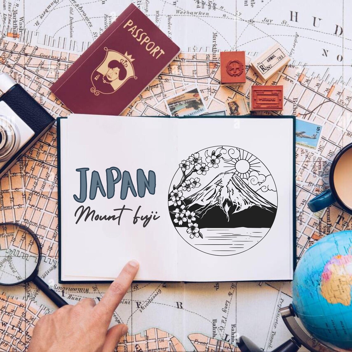 Mount Fuji Japan Svg, Mount Fuji Clipart, Mount Fuji Vector, Japanese ...