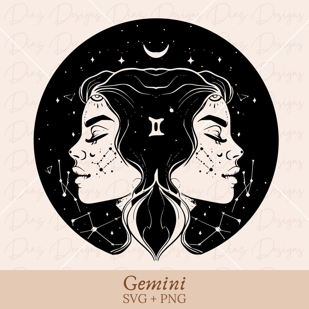 Gemini Zodiac Sign Svg, Gemini Symbol Svg, Gemini Cut File, Gemini ...