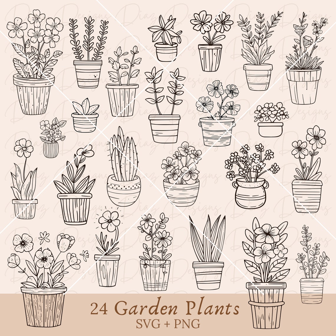 House Plants Svg, Potted Plant Svg, Garden Plant Svg, Gardening Svg ...