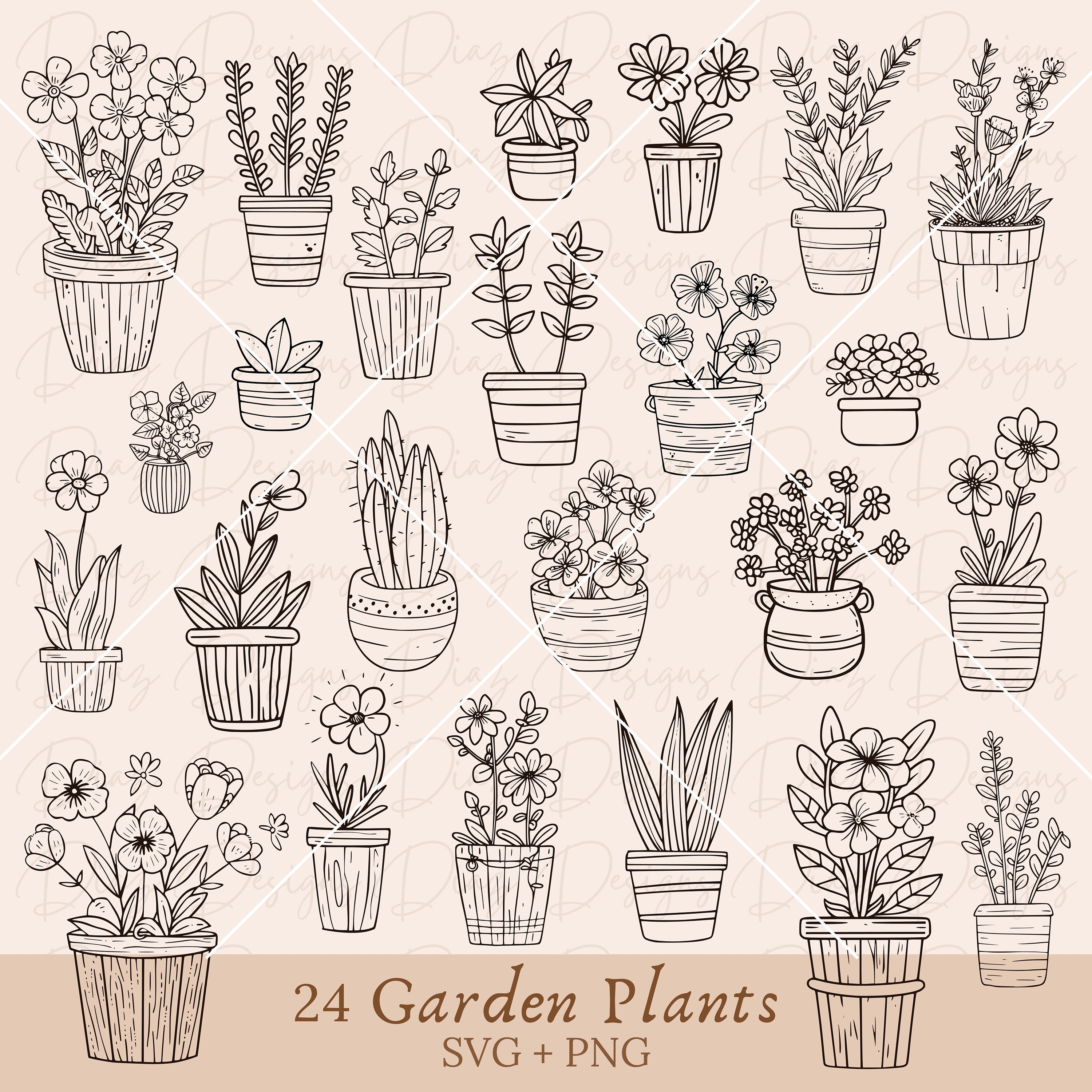 House Plants Svg, Potted Plant Svg, Garden Plant Svg, Gardening Svg ...