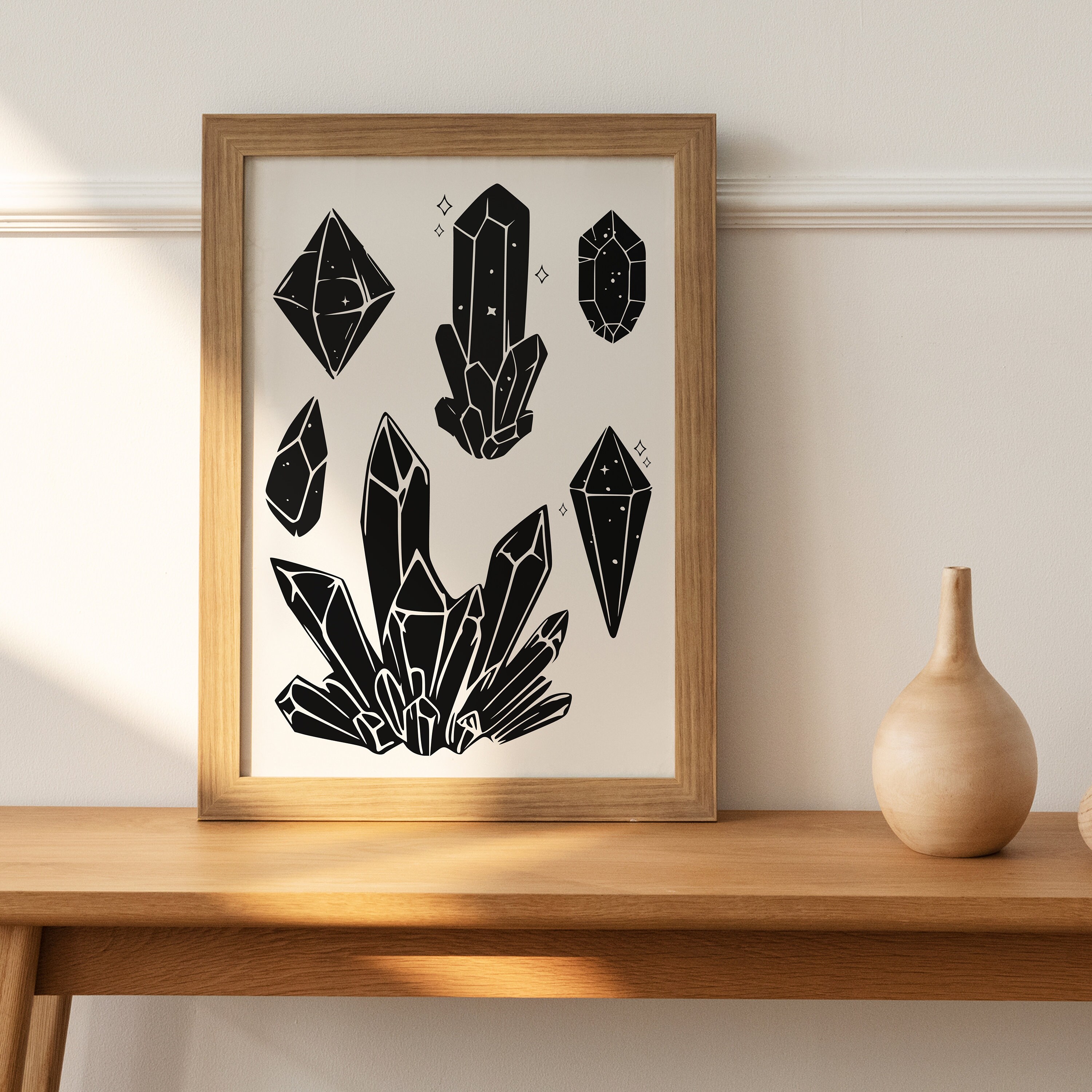 Crystal Svg Bundle, Magic Crystals Svg, Gemstone Clipart, Celestial ...