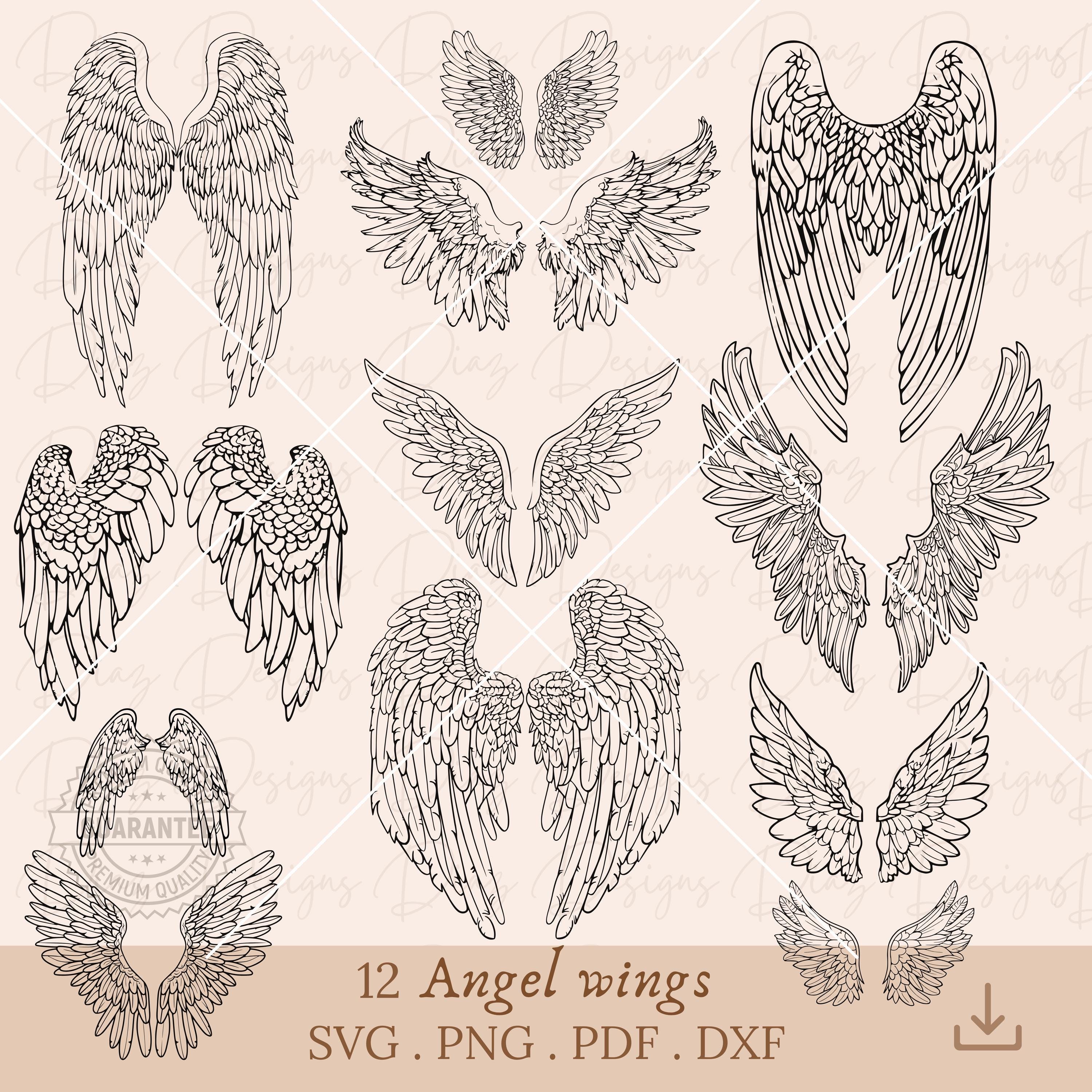 Angel Wings Svg, Angel Wings Png, Angel Wings Clipart, Angel Wings Cut ...
