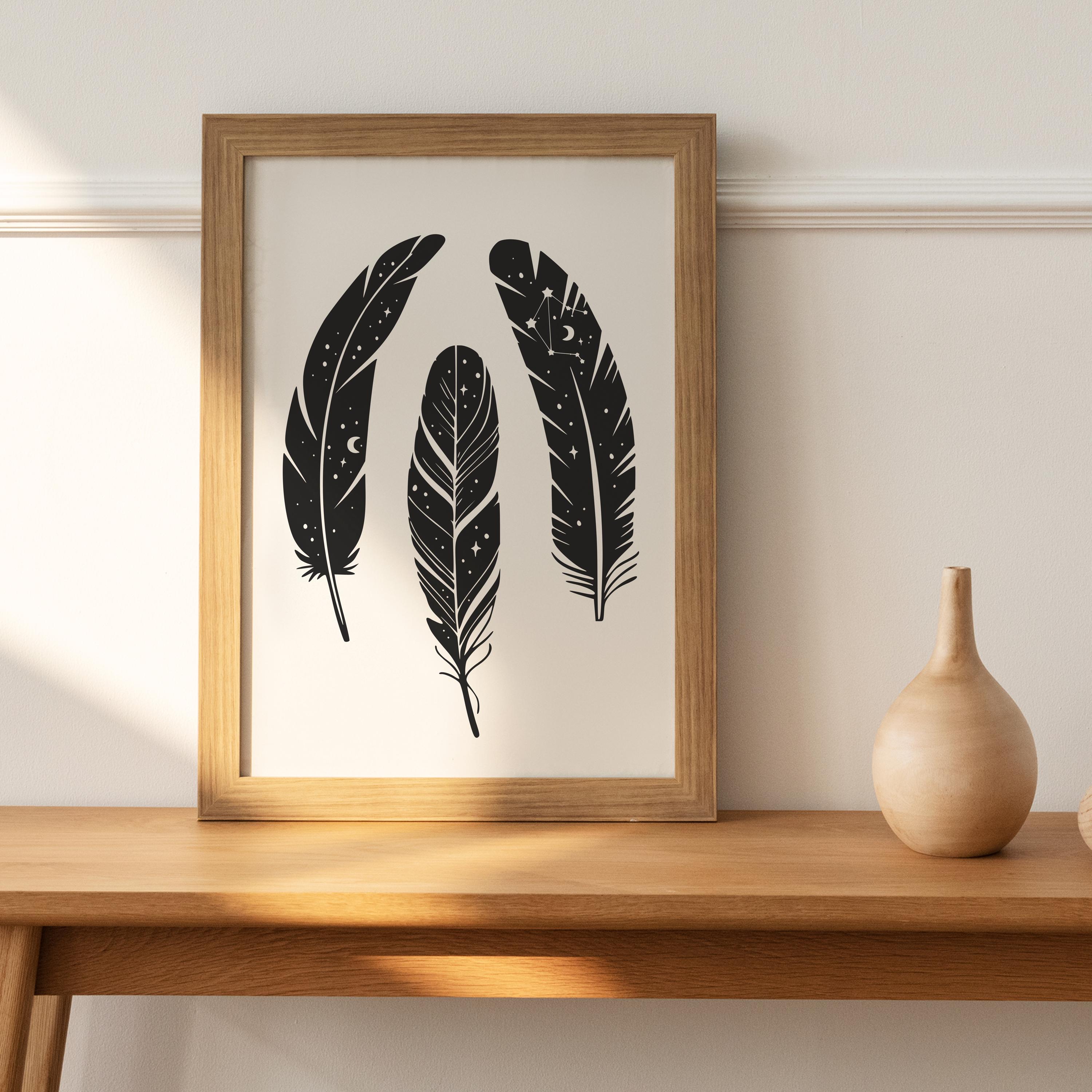 Feather Bundle Svg, Mystical Feather Svg, Witchy Feather Svg, Boho ...