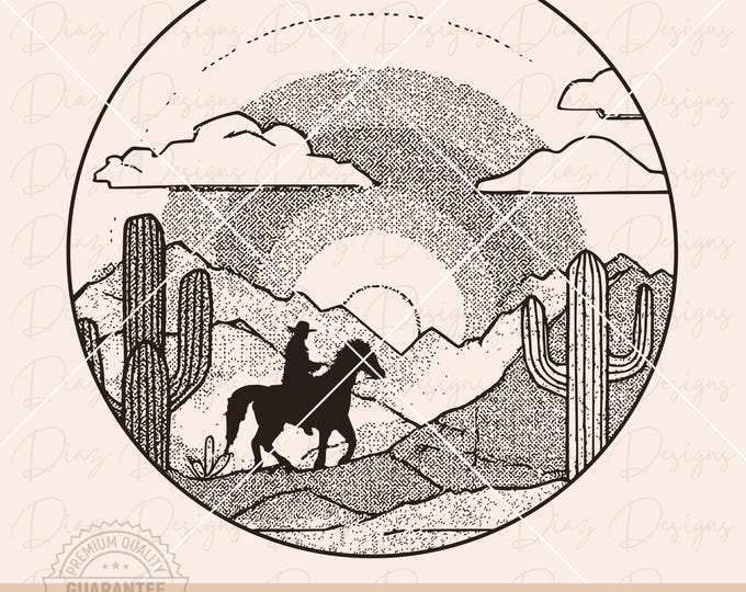 Western PNG, Desert Png, Cactus SVG, Western Scene Clipart, Cactus ...