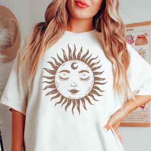 Mystical Sun Face Svg, Celestial Sun Clipart, Boho Sun Cricut ...