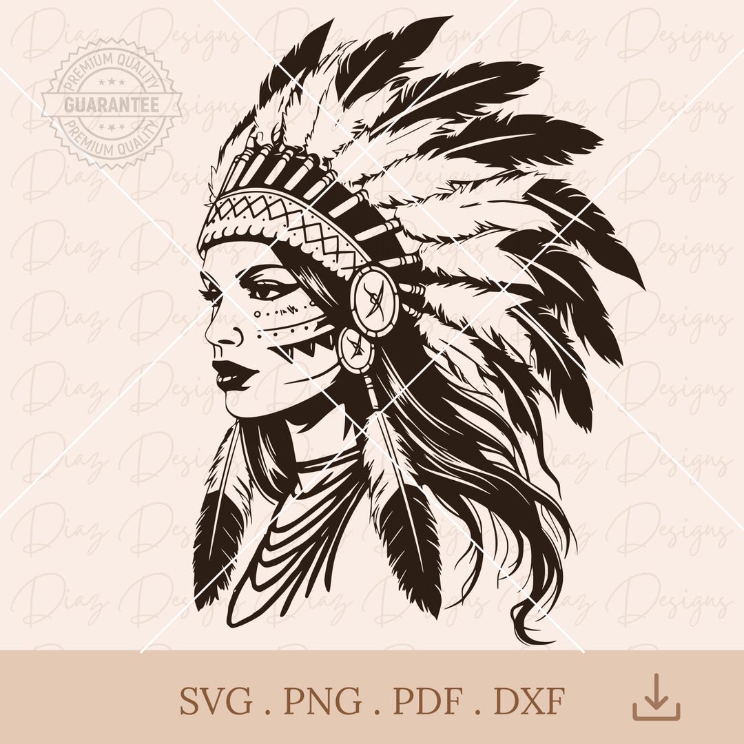 American Indian Svg, Native American Woman Png, Native Indian Girl ...