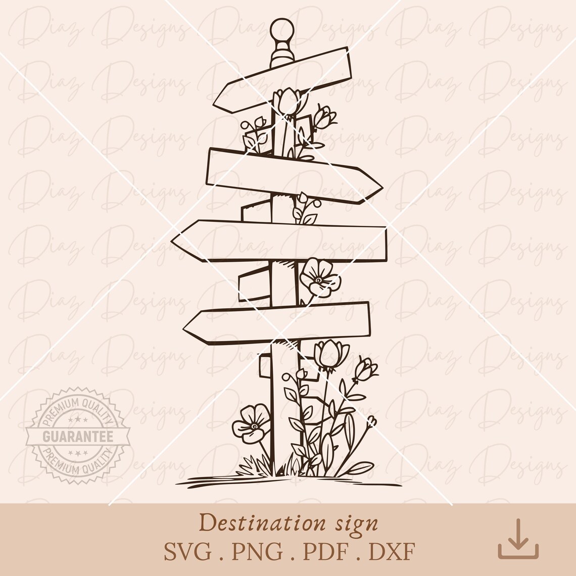 Destination Sign Svg, Road Signs Svg, Direction Sign Clipart, Wood Sign ...