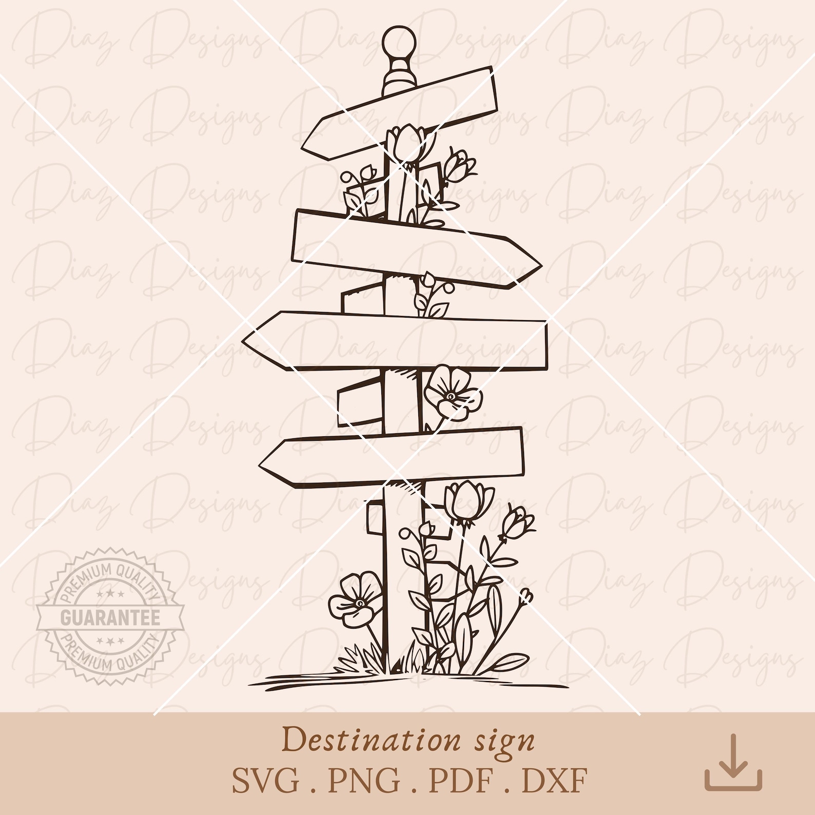 Destination Sign Svg, Road Signs Svg, Direction Sign Clipart, Wood Sign ...