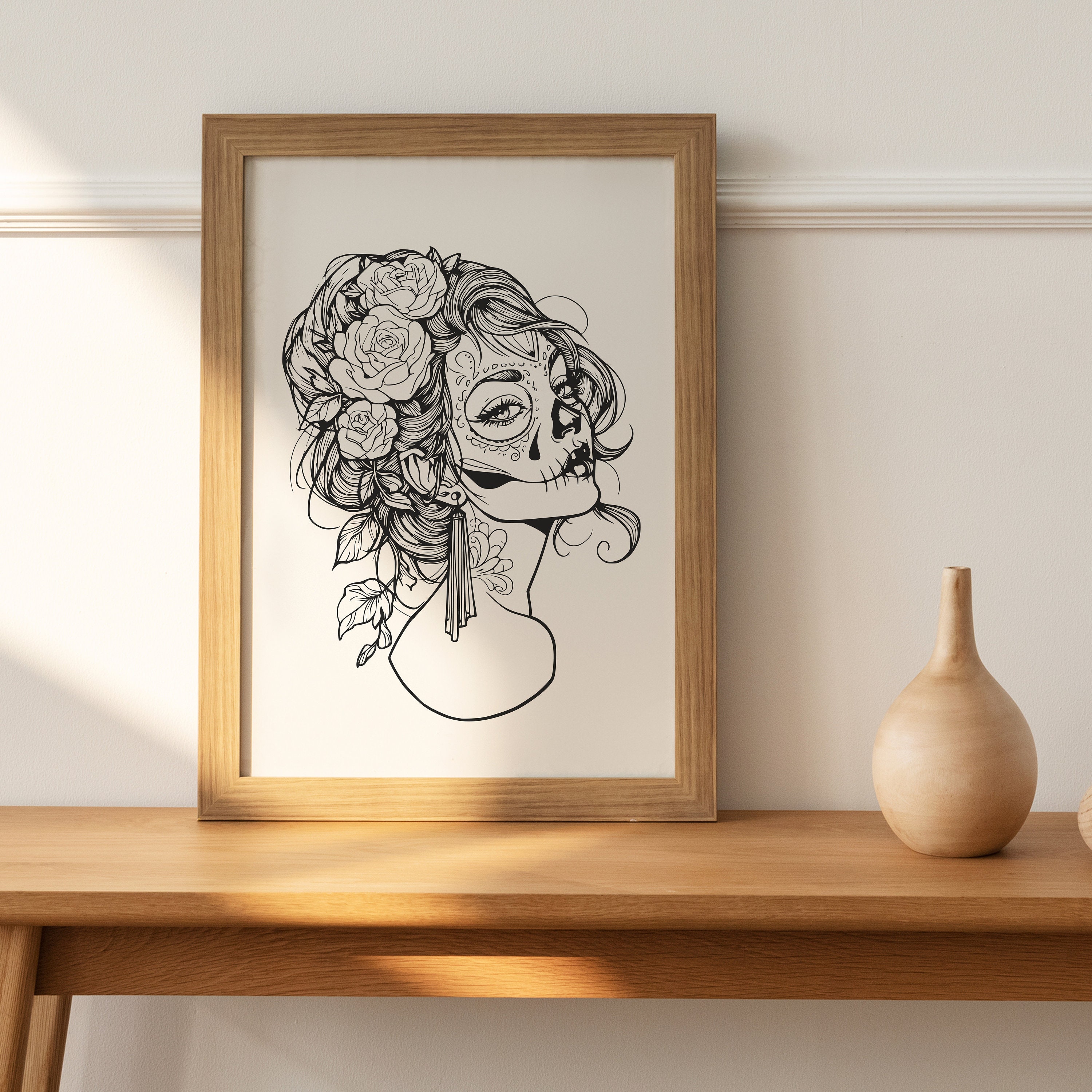 Catrina Svg, Catrina Clipart, Catrina Tattoo Design Png, Sugar Skull ...