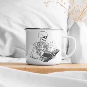 Skeleton Reading Svg, Skull Reader Cricut, Skull Book Lover Png ...