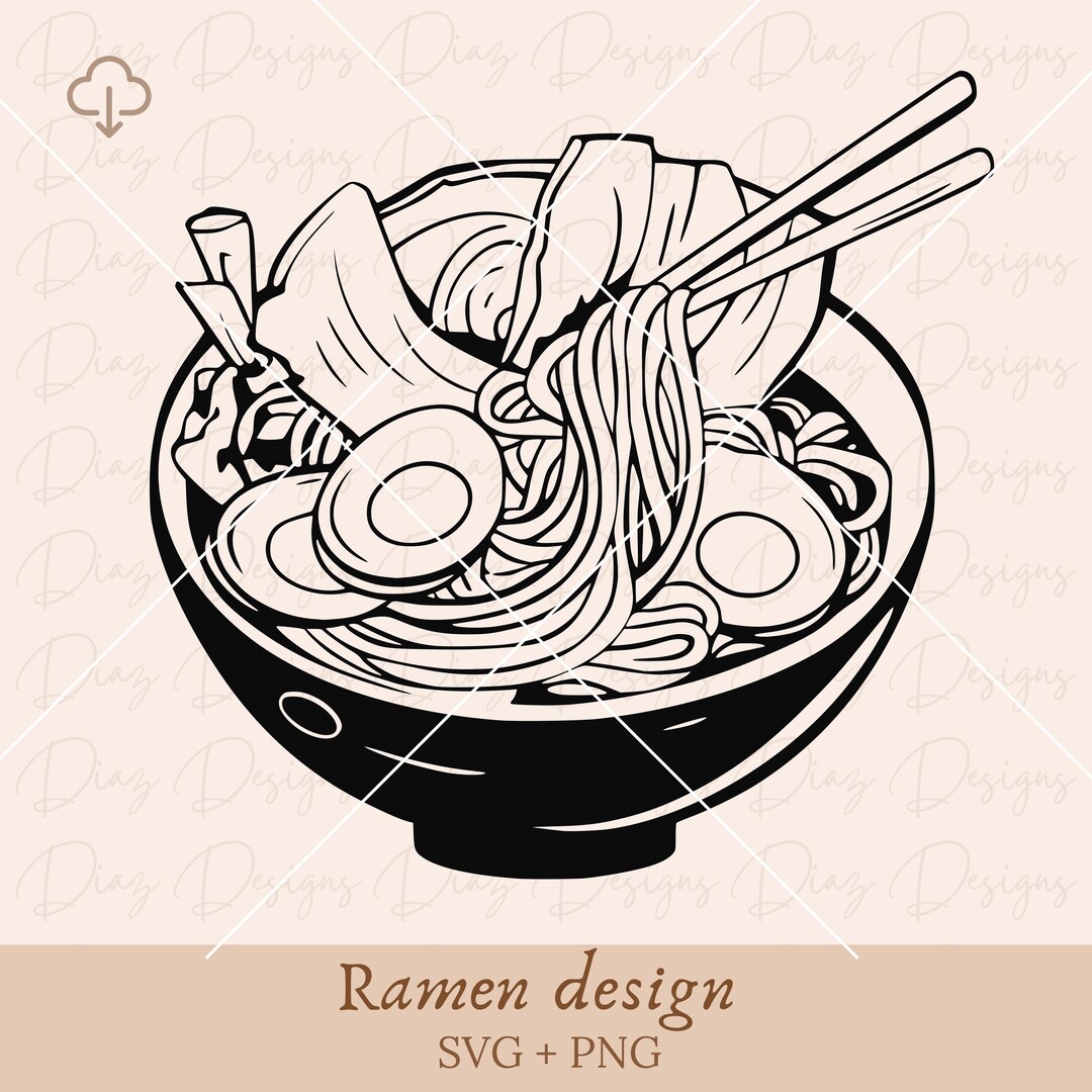 Ramen Svg Cut File, Ramen Png, Ramen Clipart, Ramen Cricut, Japanese ...