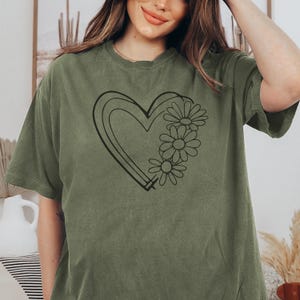 Daisy Floral Heart Svg, Daisy Heart Shape Png, Daisies Floral Frame Svg ...