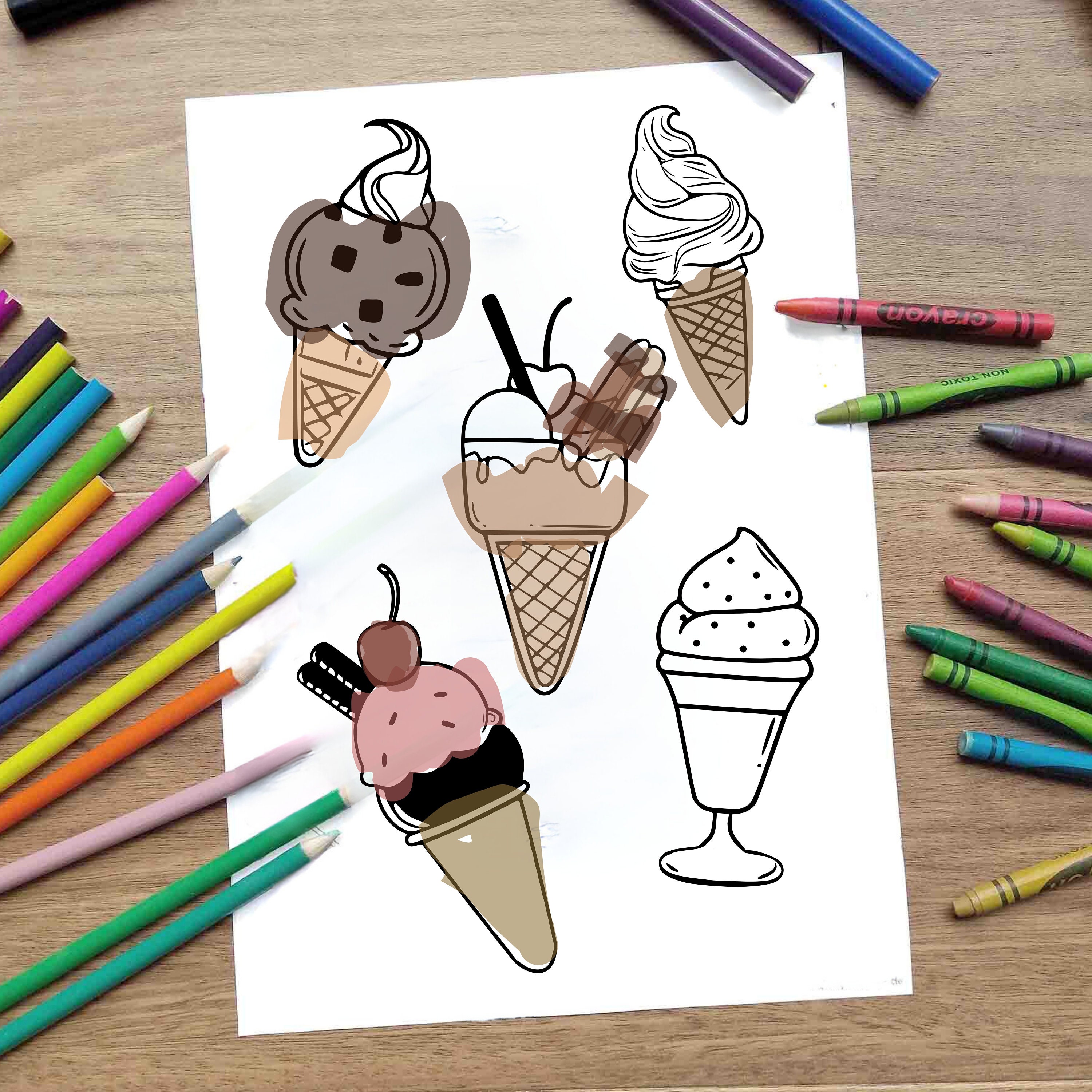 Ice Cream Svg Bundle, Ice Cream Png, Ice Cream Clipart, Ice Cream Cut ...