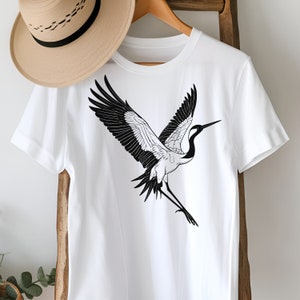 Japanese Crane Bird Svg, Crane Bird Flowers Png, Japanese Tattoo ...