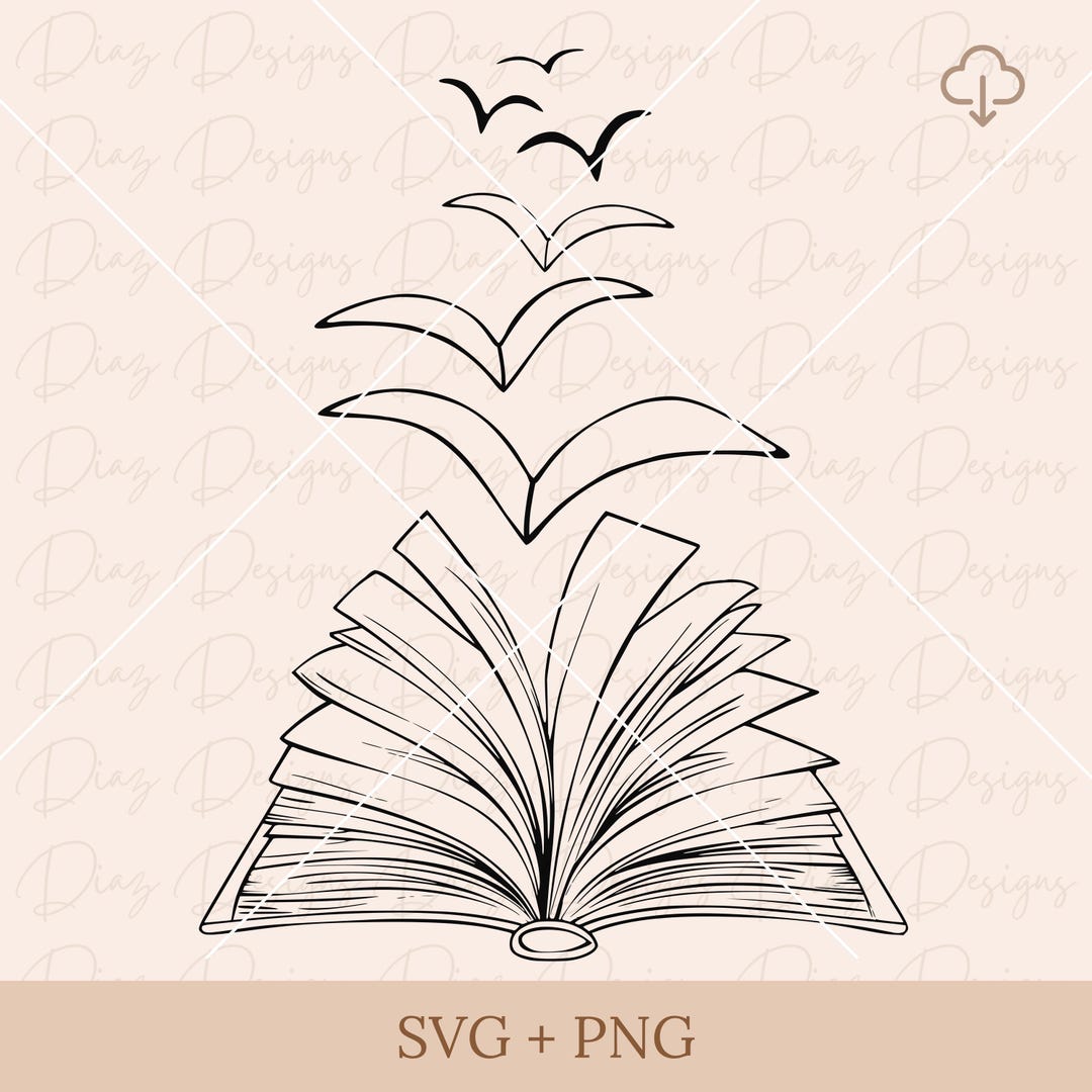 Flying Open Book Svg, Bookworm Clipart, Book Lovers Svg, Bookworm Png ...