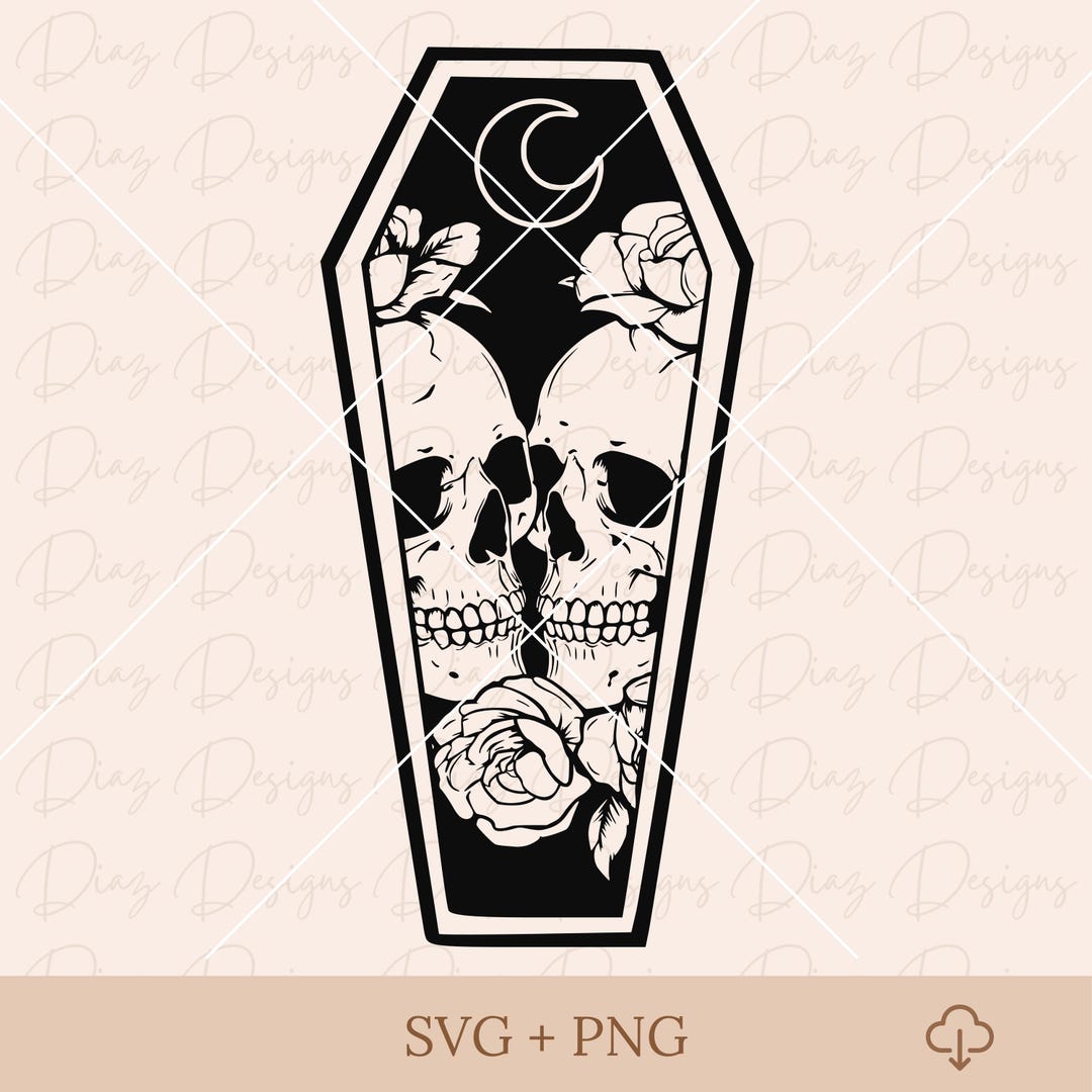 Halloween Coffin Skeleton Svg, Skull Lovers Svg, Coffin Png, Spooky ...