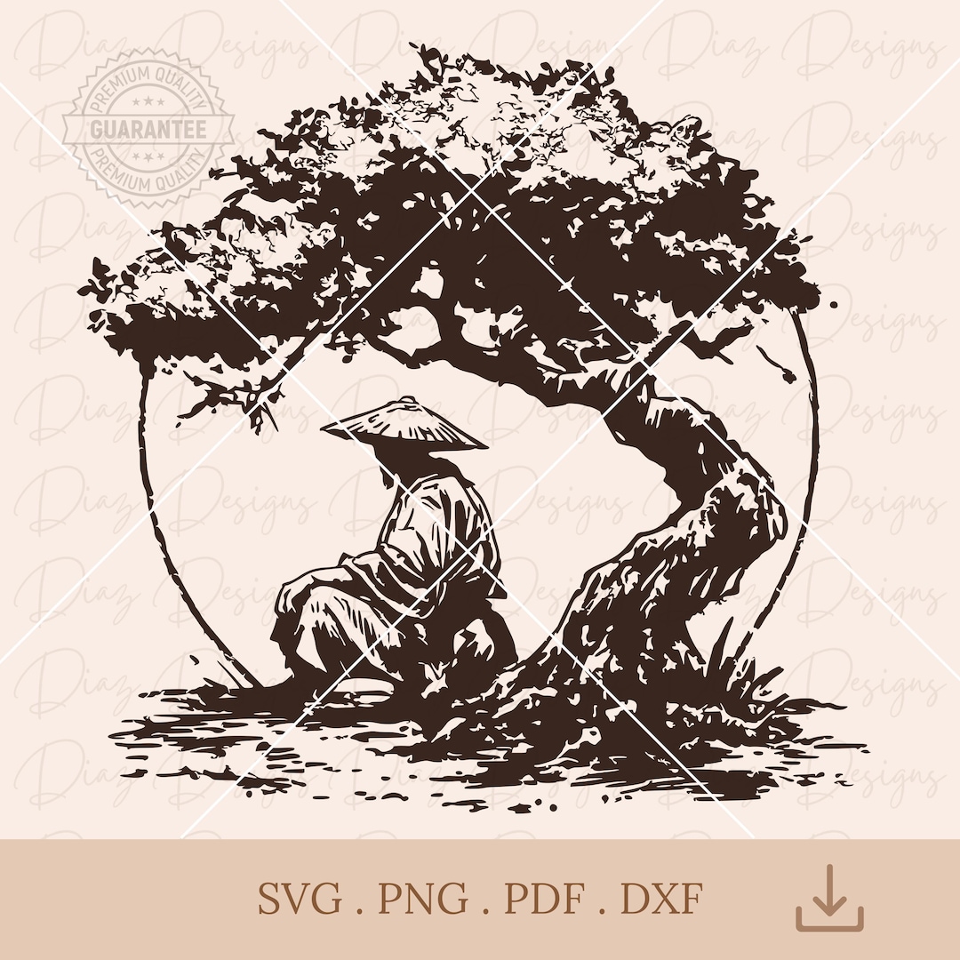 Japanese Design Svg, Japanese Theme Clipart, Samurai Cut File, Japanese ...