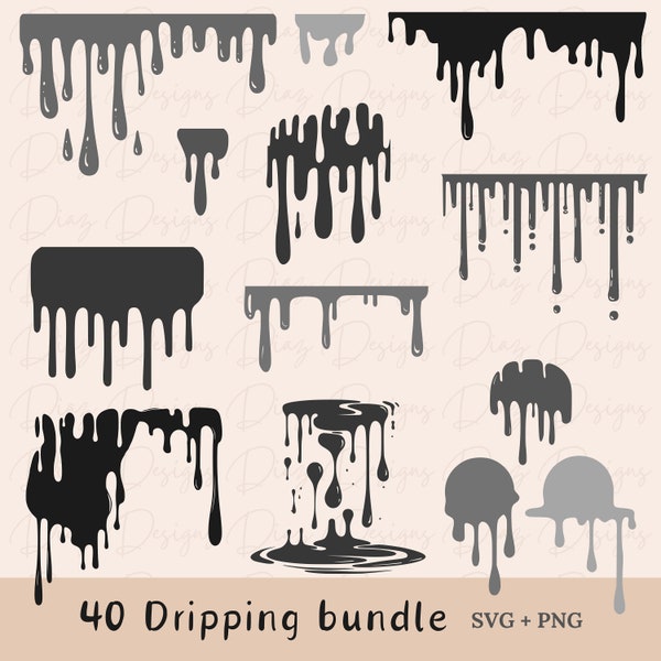 Drip Svg - Etsy