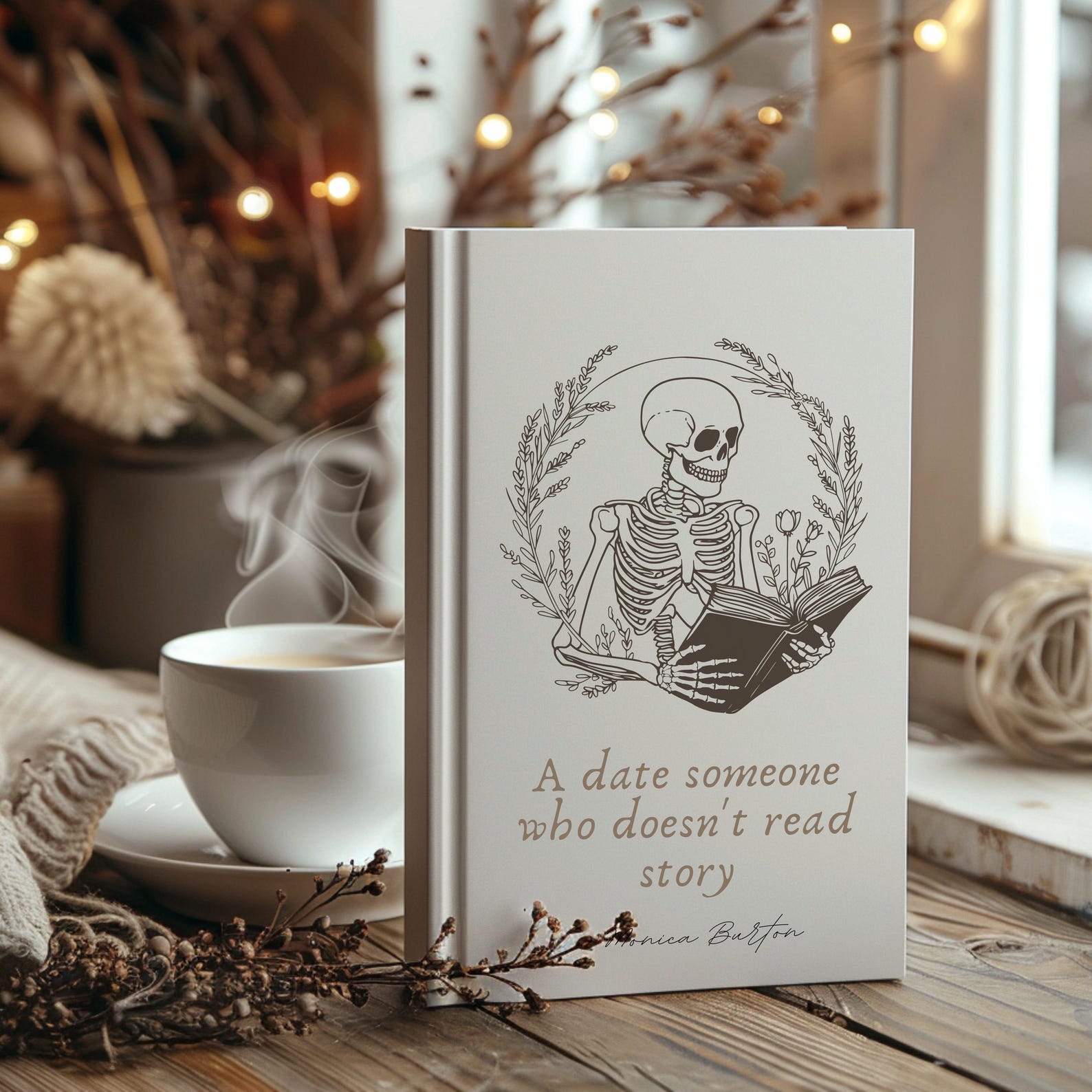 Skeleton Reading Clipart, Floral Book Lover Svg, Skull Reader Cricut ...