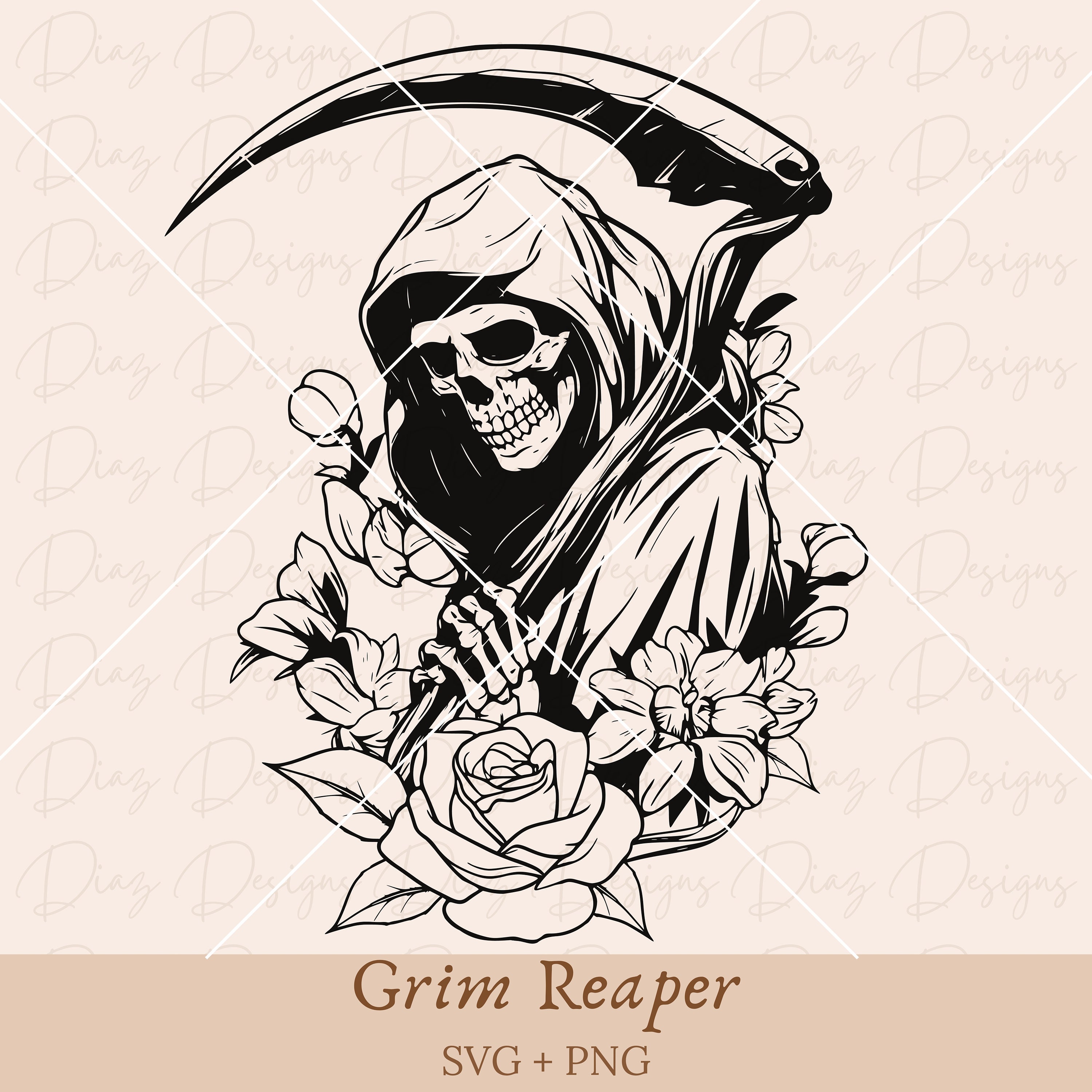 Grim Reaper Svg, Reaper Skeleton Svg, Reaper Death Svg, Reaper Skull ...