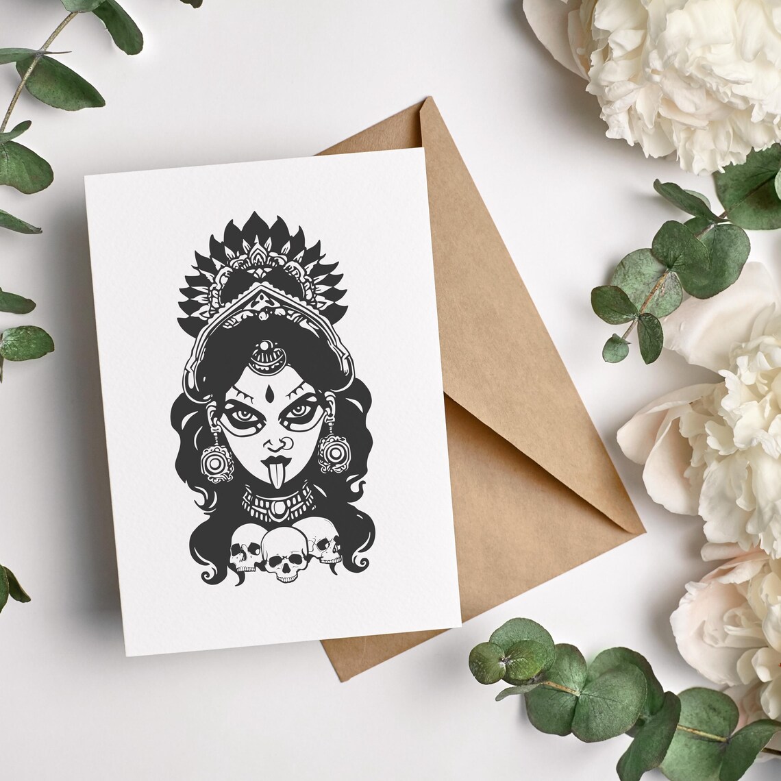 Hindu Goddess Kali Svg, Kalii Tattoo Svg, Hindu Clipart, Kali Cricut ...