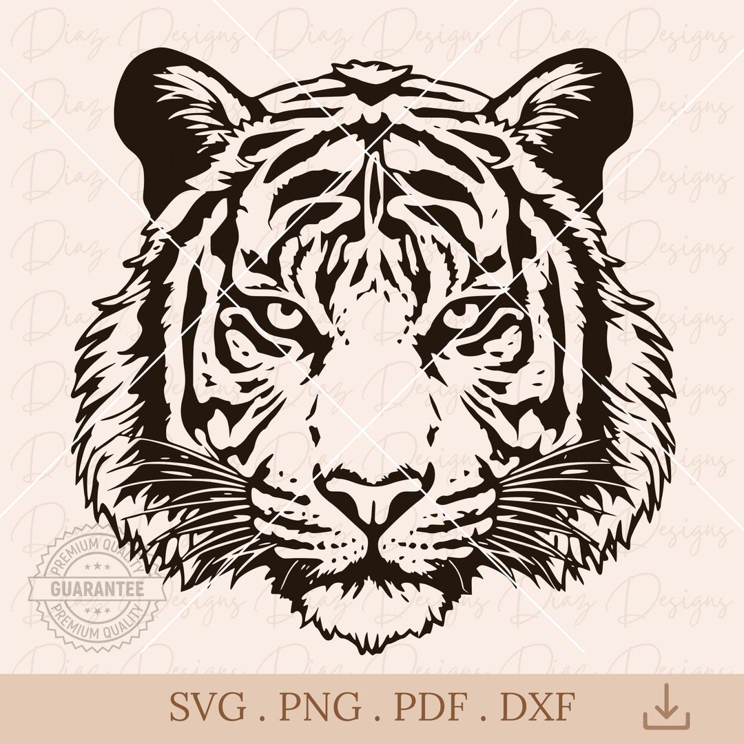 Tiger Face Svg, Tiger Head Svg, Tiger Face Cut File, Tiger Face Cricut ...