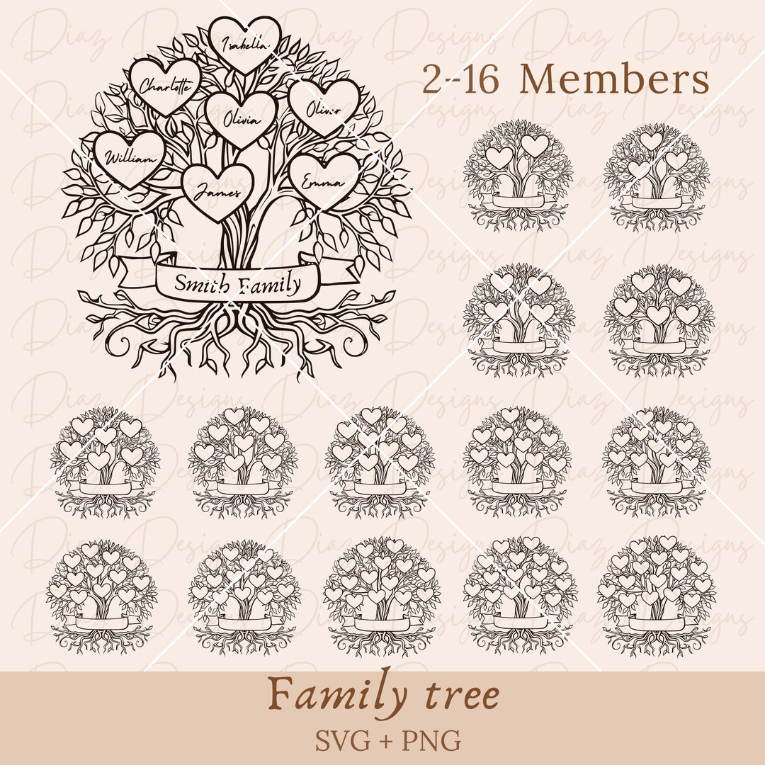 Family Tree Svg, Family Tree Cricut, Family Reunion Svg, Family Tree ...