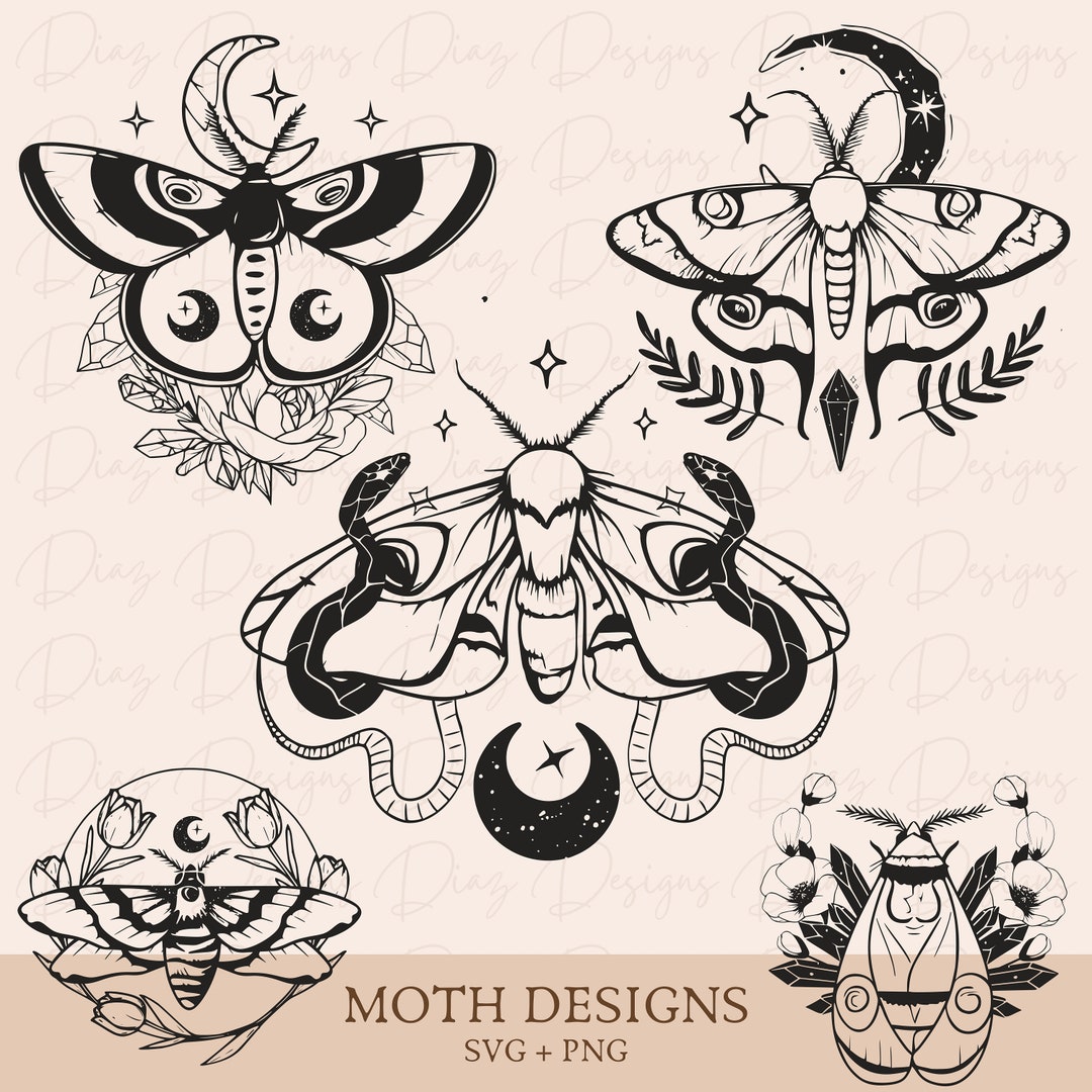 Mystical Moth Svg, Witch Moth Png, Luna Moth Svg, Moon Moth Svg ...