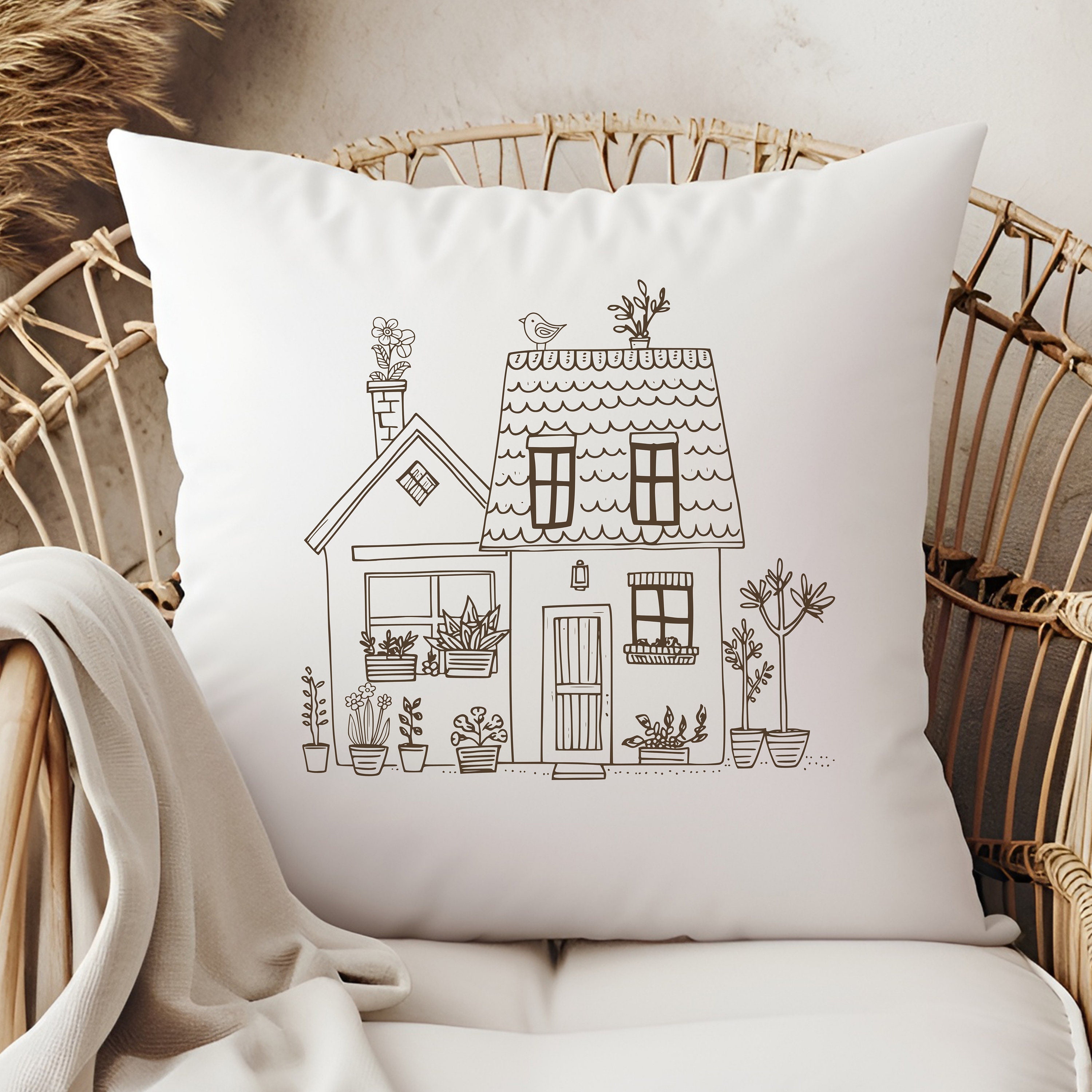 Floral House Svg, Flower House Clipart, Sweet Home Svg, Real Estate Svg ...