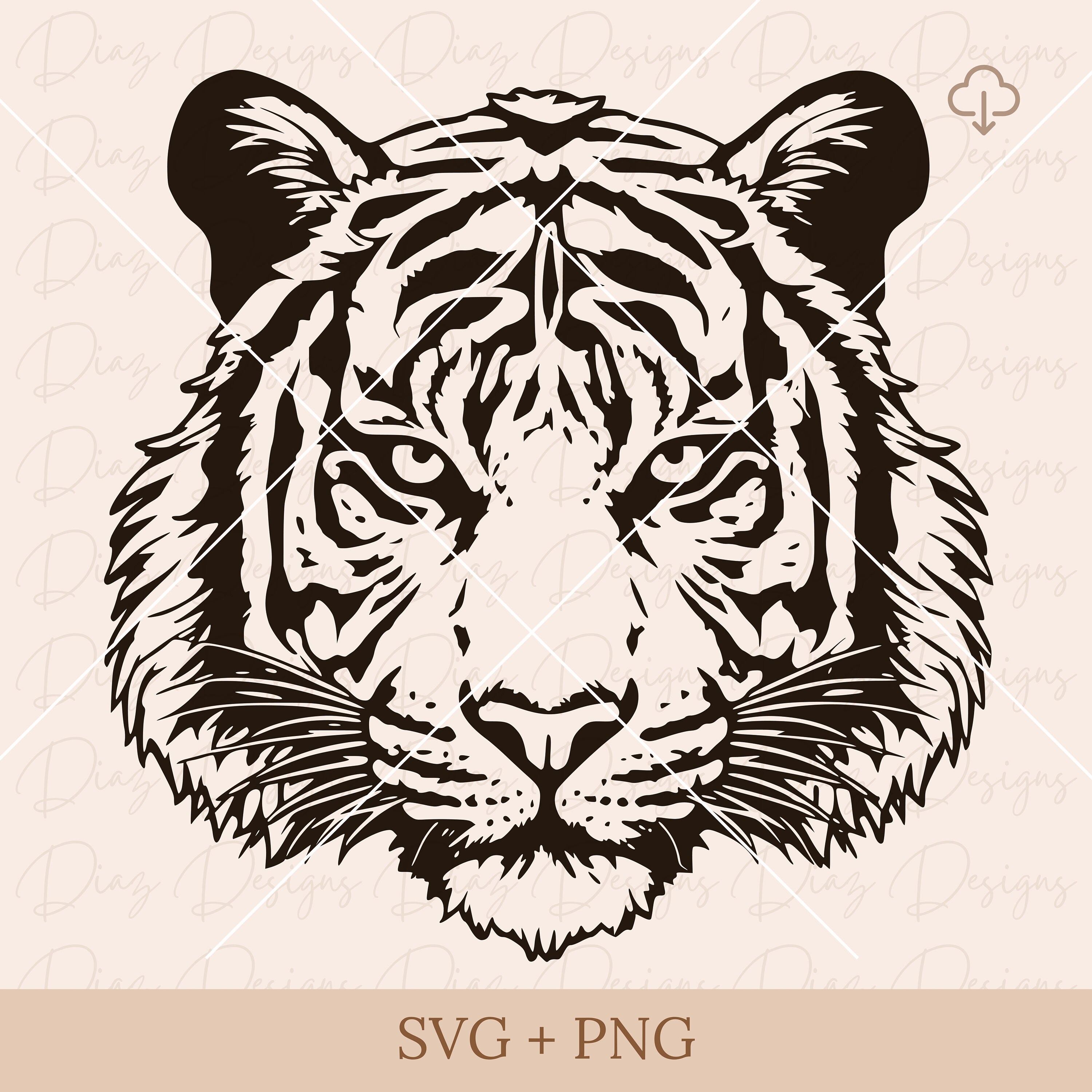 Tiger Face Svg, Tiger Head Svg, Tiger Face Cut File, Tiger Face Cricut ...